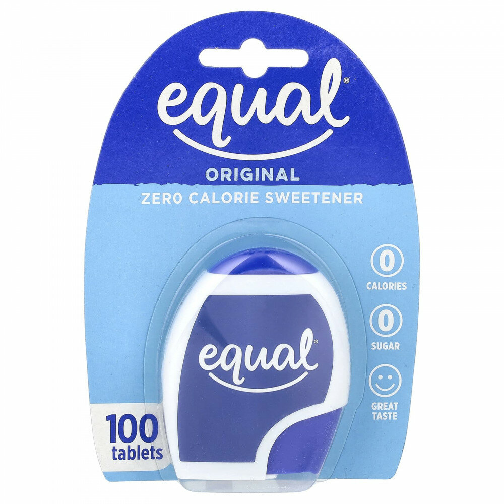 Equal, Нулевой калорийный подсластитель, оригинальный, 100 таблеток