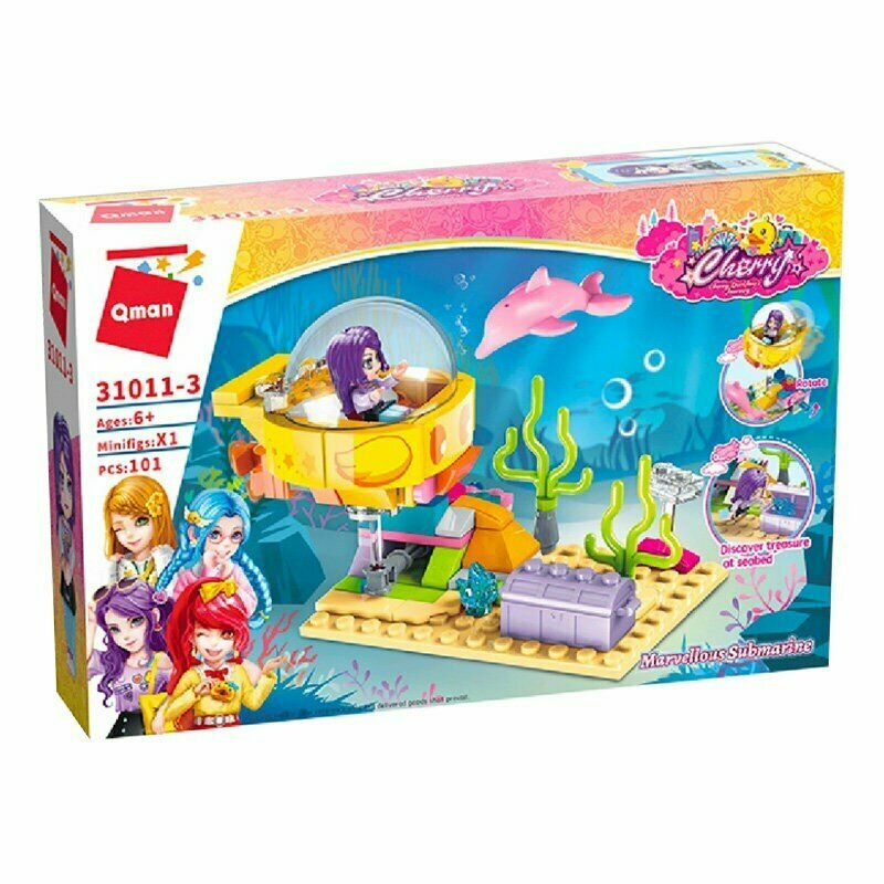 Конструктор Qman с фигуркой Субмарина BRICK31011-3