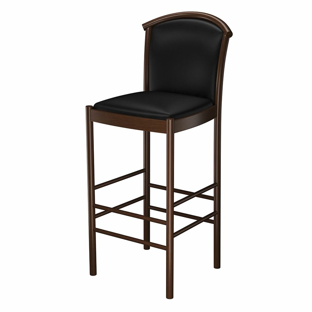 Стул барный деревянный высокий анна массив бука, темный орех + черный