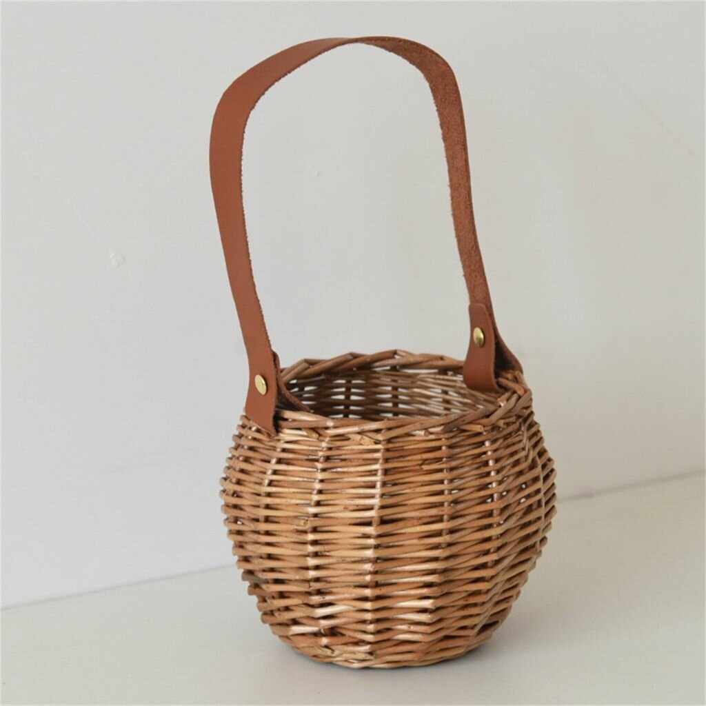 Плетеная корзина для фруктов и овощей, - плетеная сумочка