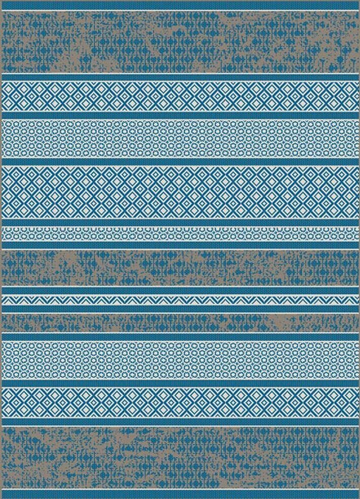 Ковер, Прямой, Синий, Серый, Белый, Этнический, Современный, на пол, в гостиную, спальню, в ассортименте (200 см. на 290 см.)