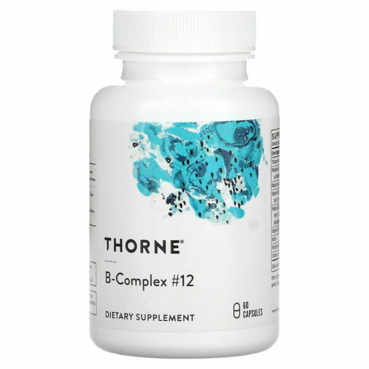 Thorne Research, Комплекс витаминов группы B 12, B-Complex 12, 60 капсул