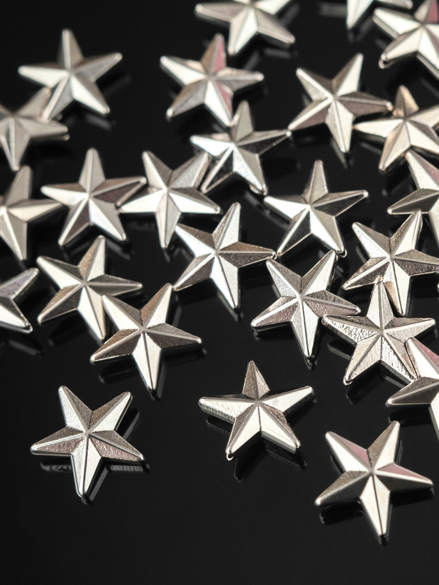Бусины металлические звезды звездочки 20 шт, цвет античное серебро, 12x12x4 мм