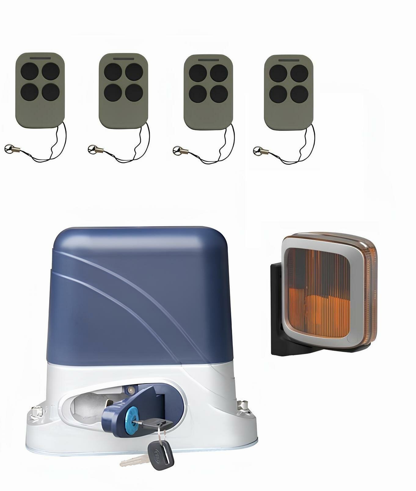 Автоматика для откатных ворот KSL-800 KIT-L2K-Т4, комплект: привод, 4 пульта, лампа