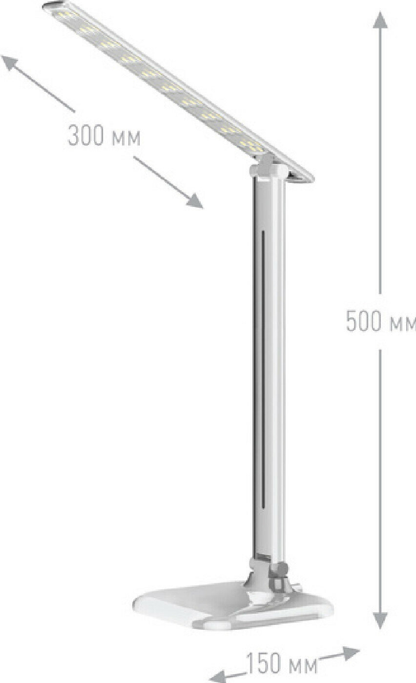 Светильник Ultraflash UF-716 C01 (13787) настольный на подставке белый 11Вт