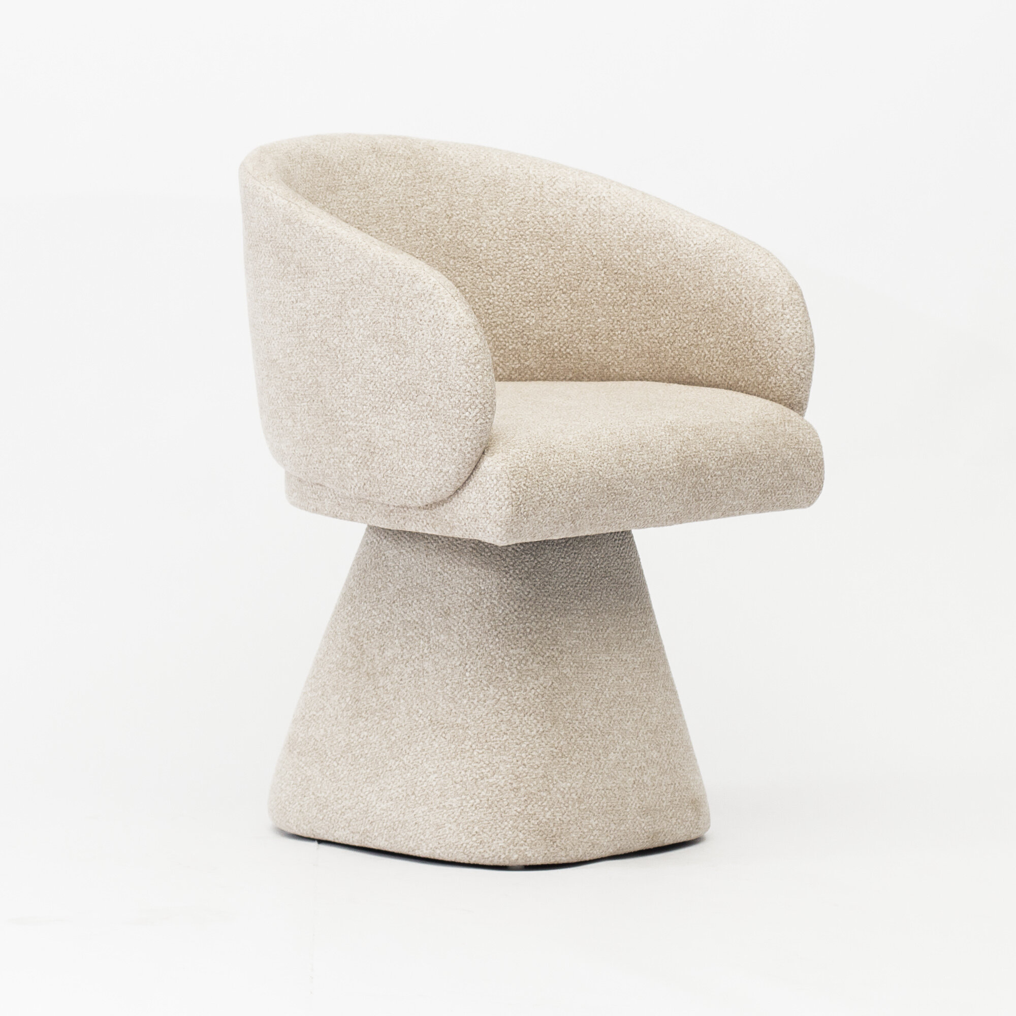 Стул Милан вращающийся светло-бежевая ткань для дома/для гостиной/для столовой/для кафе/кухонный стул/стул кухонный