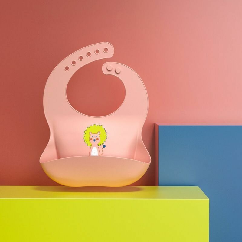 Детский силиконовый нагрудник Baby Stereo Pinny