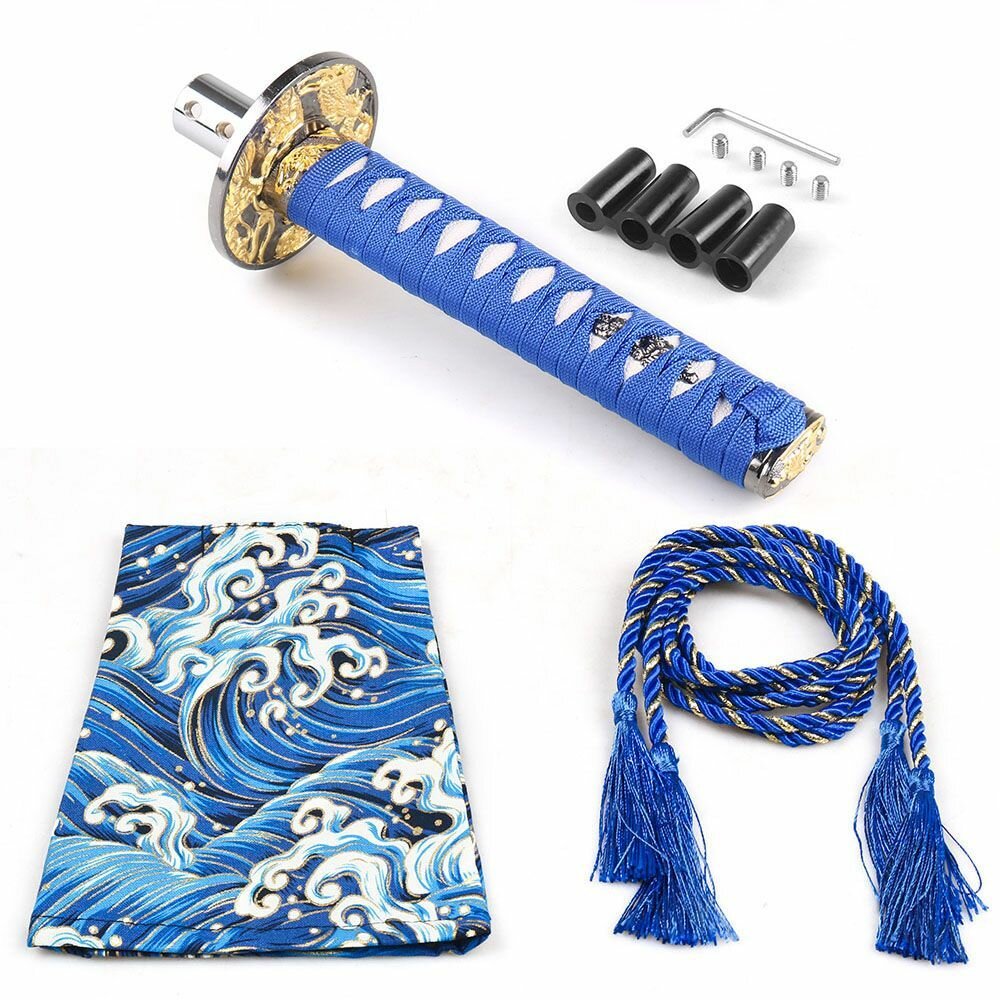 Универсальная ручка переключения передач JDM Katana Samurai Sword 200 мм с пылезащитным чехлом Хомуты ручки переключения передач с адаптерами