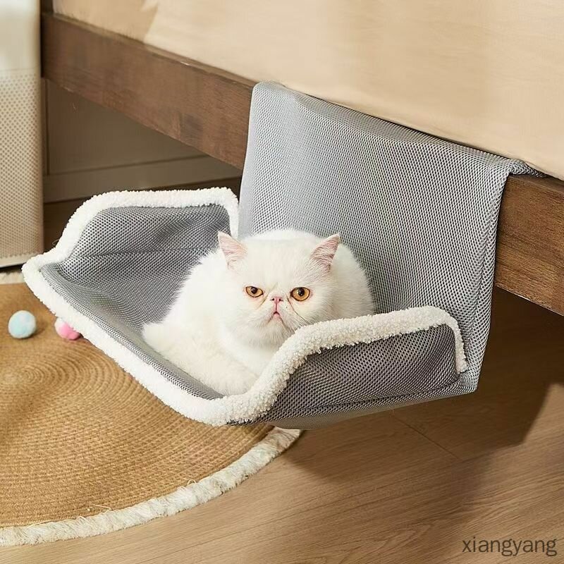 Гамак для кошек, мелких пород собак на батарею /лежанка подвесная / искусственный мех