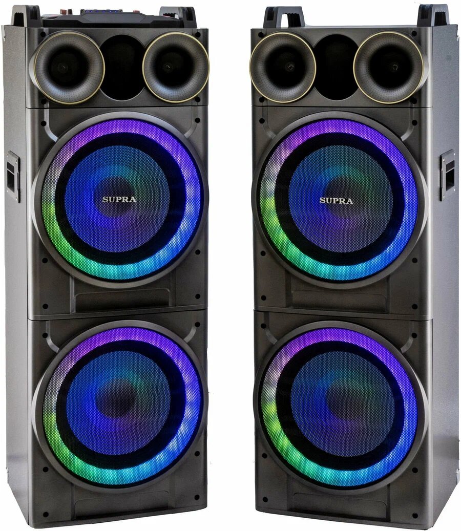 Минисистема Supra SMB-2150 черный 200Вт FM USB BT SD (в комплекте: активн.+пассив. колонки)