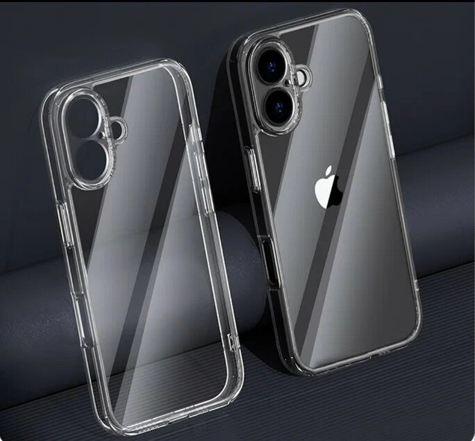 Силиконовый прозрачный чехол с защитой камеры для Iphone 17 / Айфон 17
