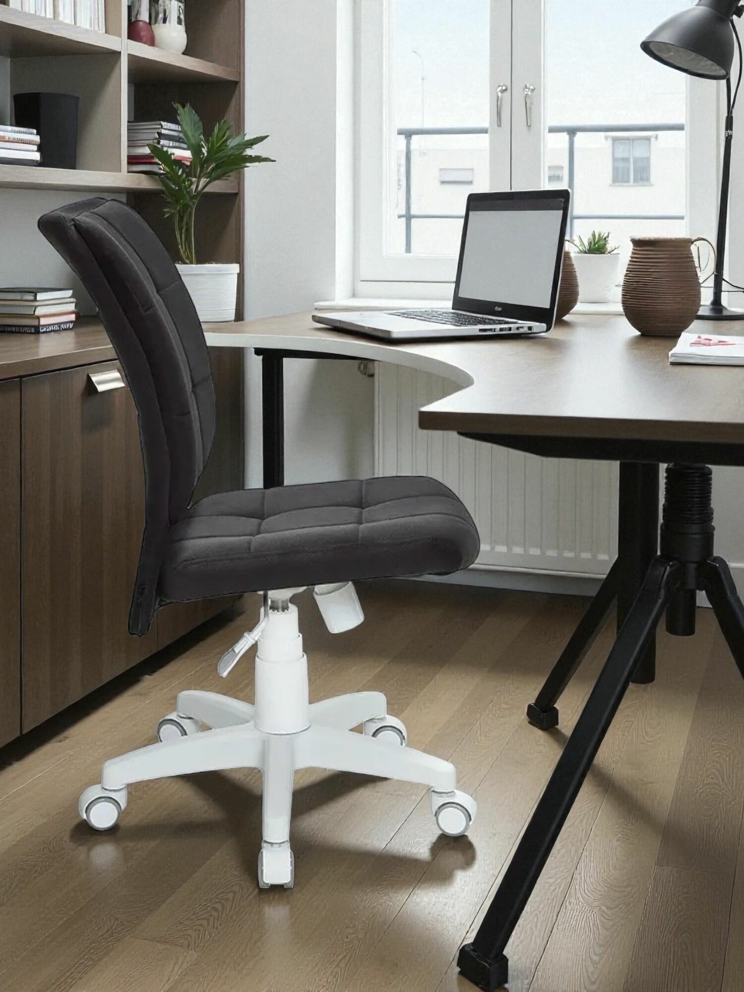 Компьютерное кресло КР-555, КРЕСЛОВЪ33, велюр Maserati black, черный