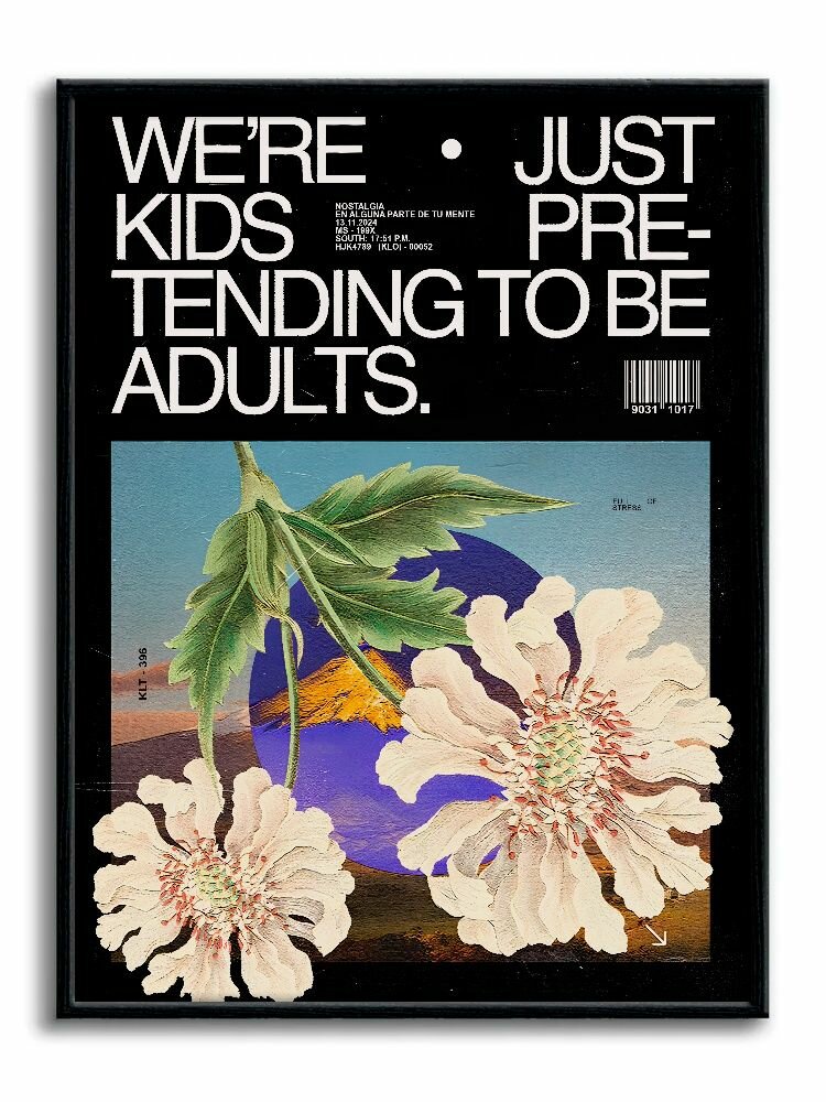 Интерьерный постер "Adults" в стиле pinterest, 30x40 см — фото 1