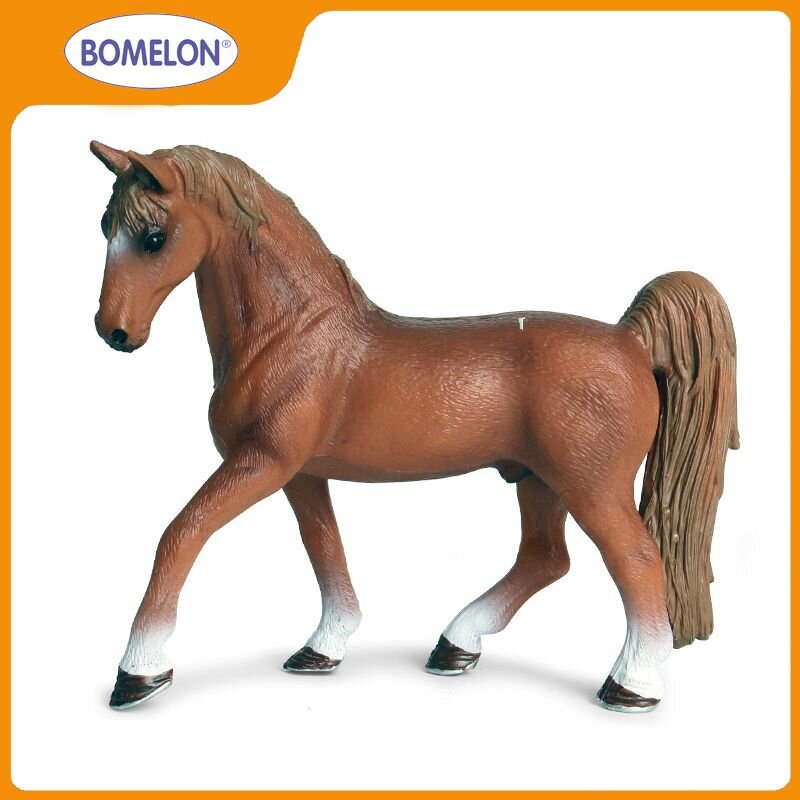 Фигурки прогулочная лошадь Теннесси, бурая лошадь 12 CM , фигурки животных, Детские познавательные игрушки для мальчиков и девочек
