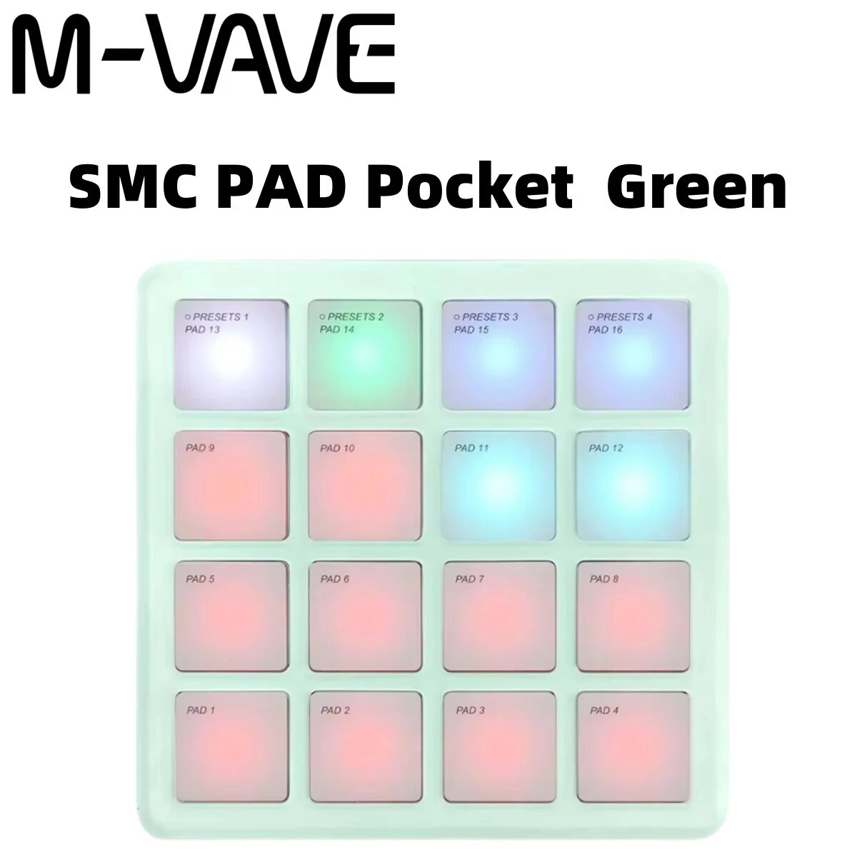 Портативный Беспроводной MIDI-контроллер M-VAVE SMC-PAD С 16 Чувствительными Пэдами Для Создания Музыки