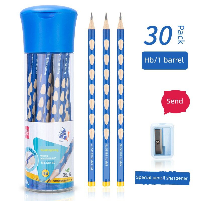 Карандаши Deli для учащихся начальной школы, нетоксичные треугольные карандаши, карандаши Mitsubishi 2H, детские