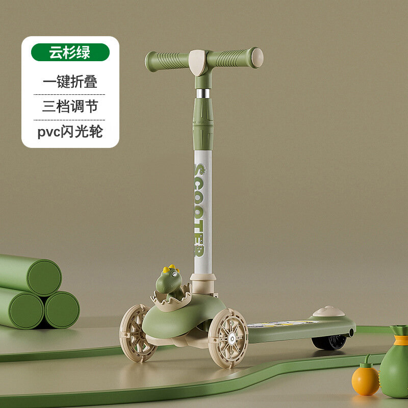 Самокат для детей 2-3-6-8 лет, трехколесный светящийся самокат для мальчиков и девочек, детский самокат с регулируемой высотой