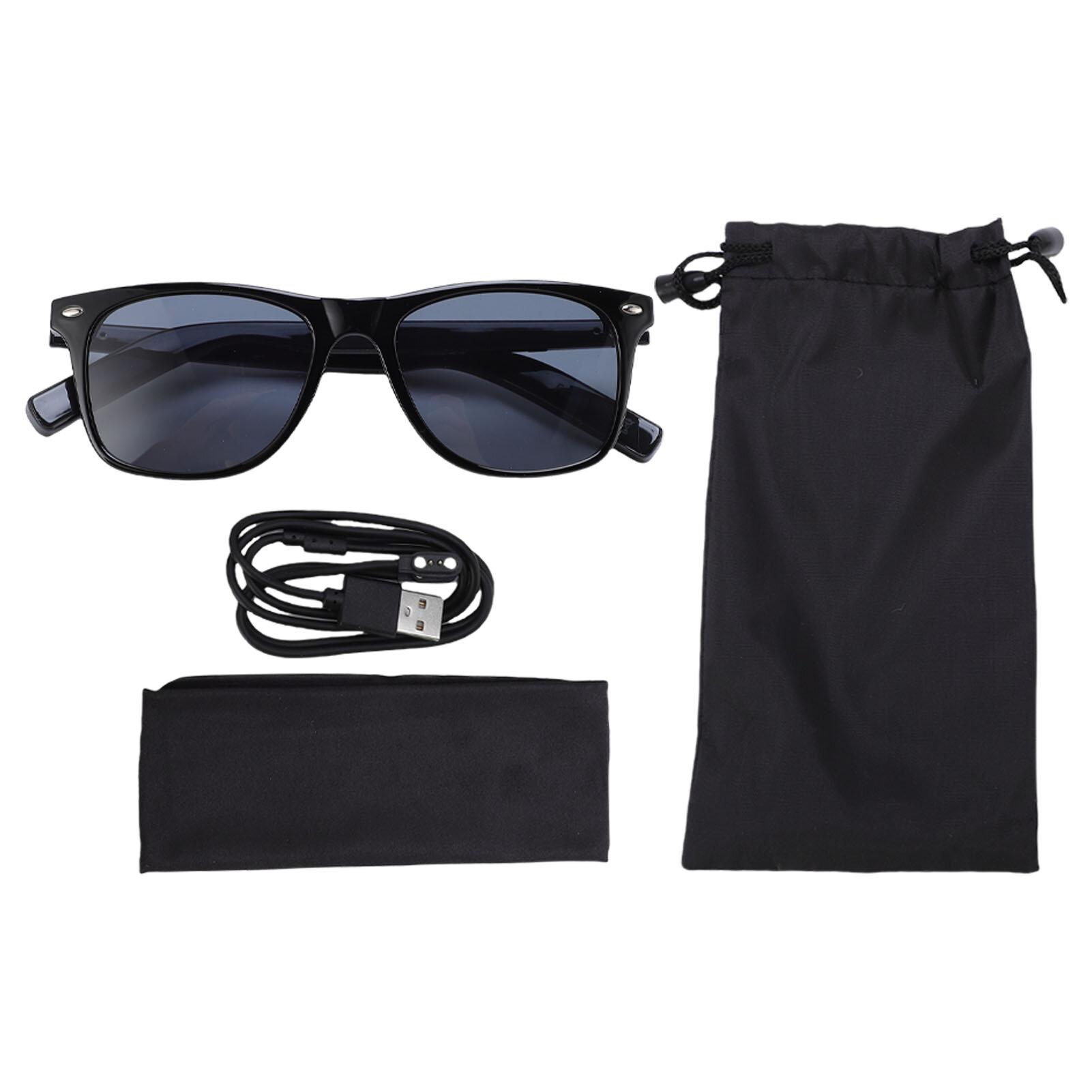 Умные очки перевода более 100 языков в реальном времени перевод видео встроенный в микрофон Bluetooth5.3 Smart Glasses Black рамные солнцезащитные очки