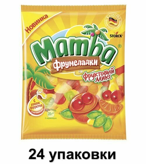 Mamba мармелад жевательный Фруктовый микс, 72 г, 24 уп
