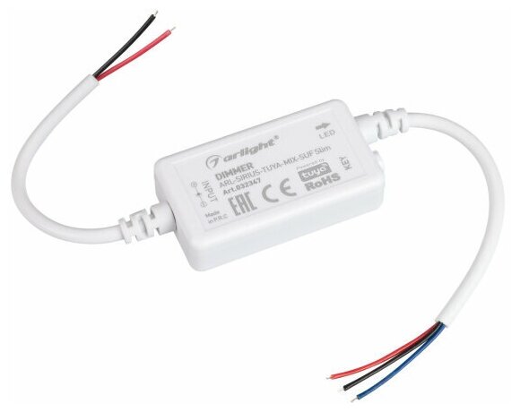 Диммер ARL-SIRIUS-TUYA-MIX-SUF Slim (12-24V, 2x3A, 2.4G) (Arlight, IP20 Пластик, 3 года)