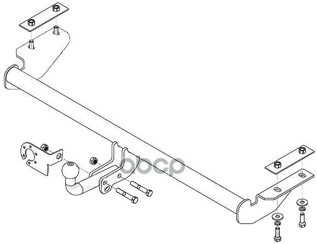 Фаркоп Lada Vesta 2015-2022 Тип шара: A. Нагрузки: 900/50 кг AvtoS арт. VAZ-65