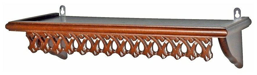 Навесная настенная полка для икон 1 ярусная прямая ажурная 48 см