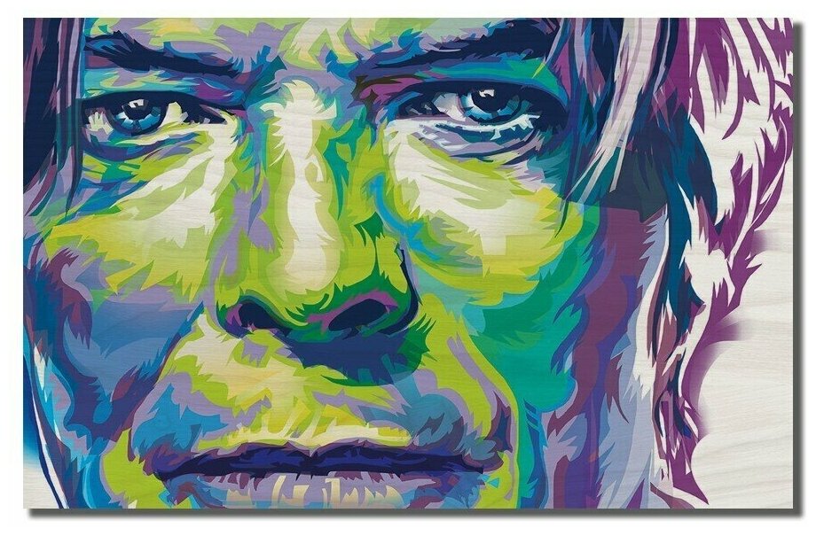 Картина интерьерная на дереве, рисунок Музыка Dawid Bowie Дэвид Боуи - 6380 Г
