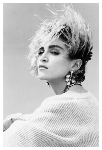 Плакат, постер Madonna, Мадонна на бумаге, размер 21х30см