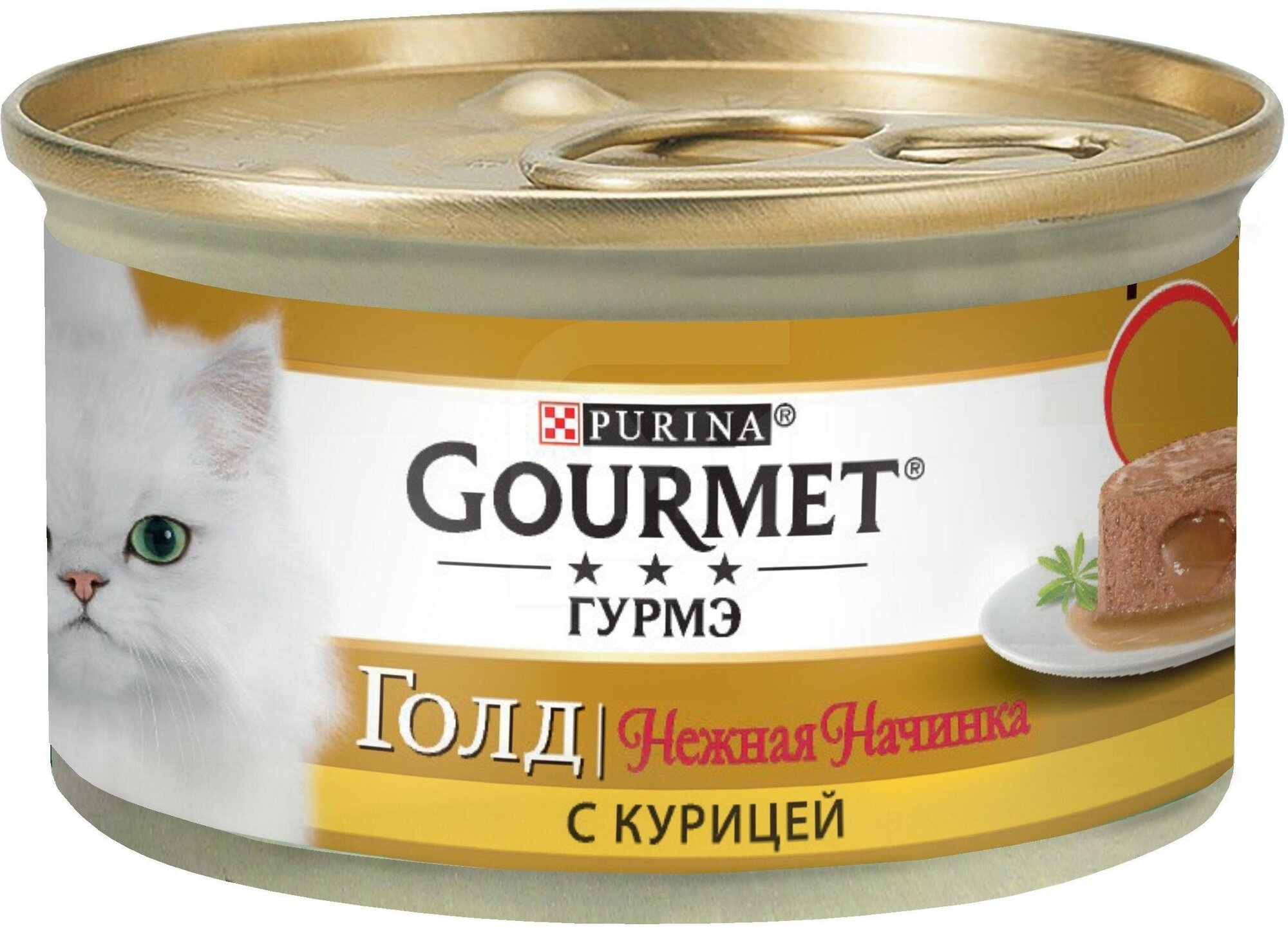Влажный корм для кошек Gourmet Голд Нежная начинка, с курицей 12 шт. х ...