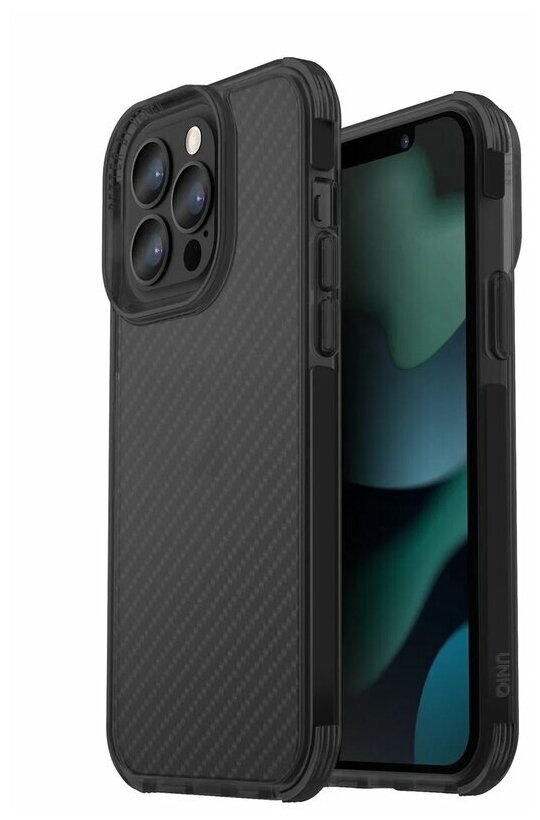 Uniq для iPhone 13 Pro чехол Combat Aramid effect Smoke