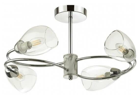 Потолочная люстра Lumion 5207, с цоколем E14, количество ламп 4 шт., цвет хром