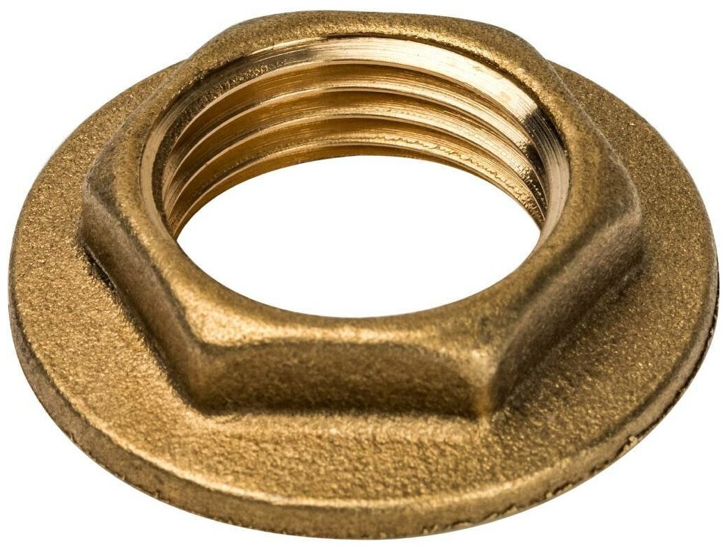 Контргайка STOUT 1/2", с упором, латунь, SFT-0023-000012
