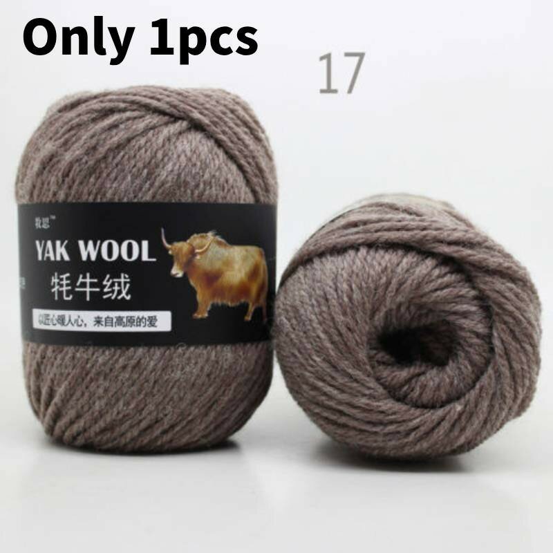Пряжа wool для вязания ручных шарфов теплых шапок бини материал коричневый верблюжий