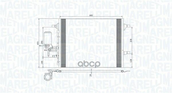 Радиатор кондиционера MAGNETI MARELLI арт. 350203789000