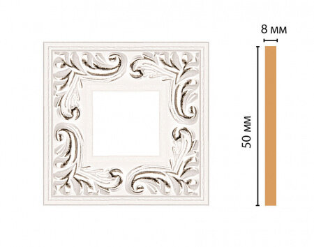 Вставка Цветная Decomaster 130-2-60 В50хШ50хД8 мм / Декомастер.