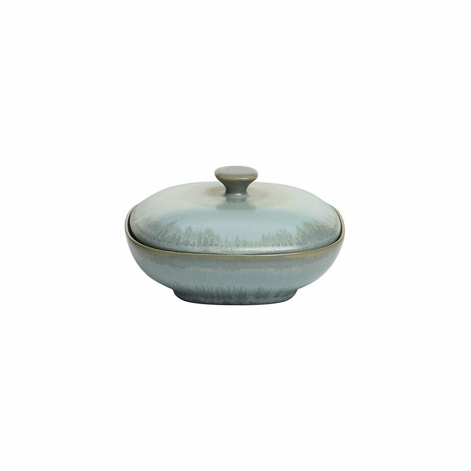 Чаша с крышкой ROOMERS TABLEWARE Riviera, 12.5 см, 150 мл, каменная керамика, цвет голубой (L9670-MG)