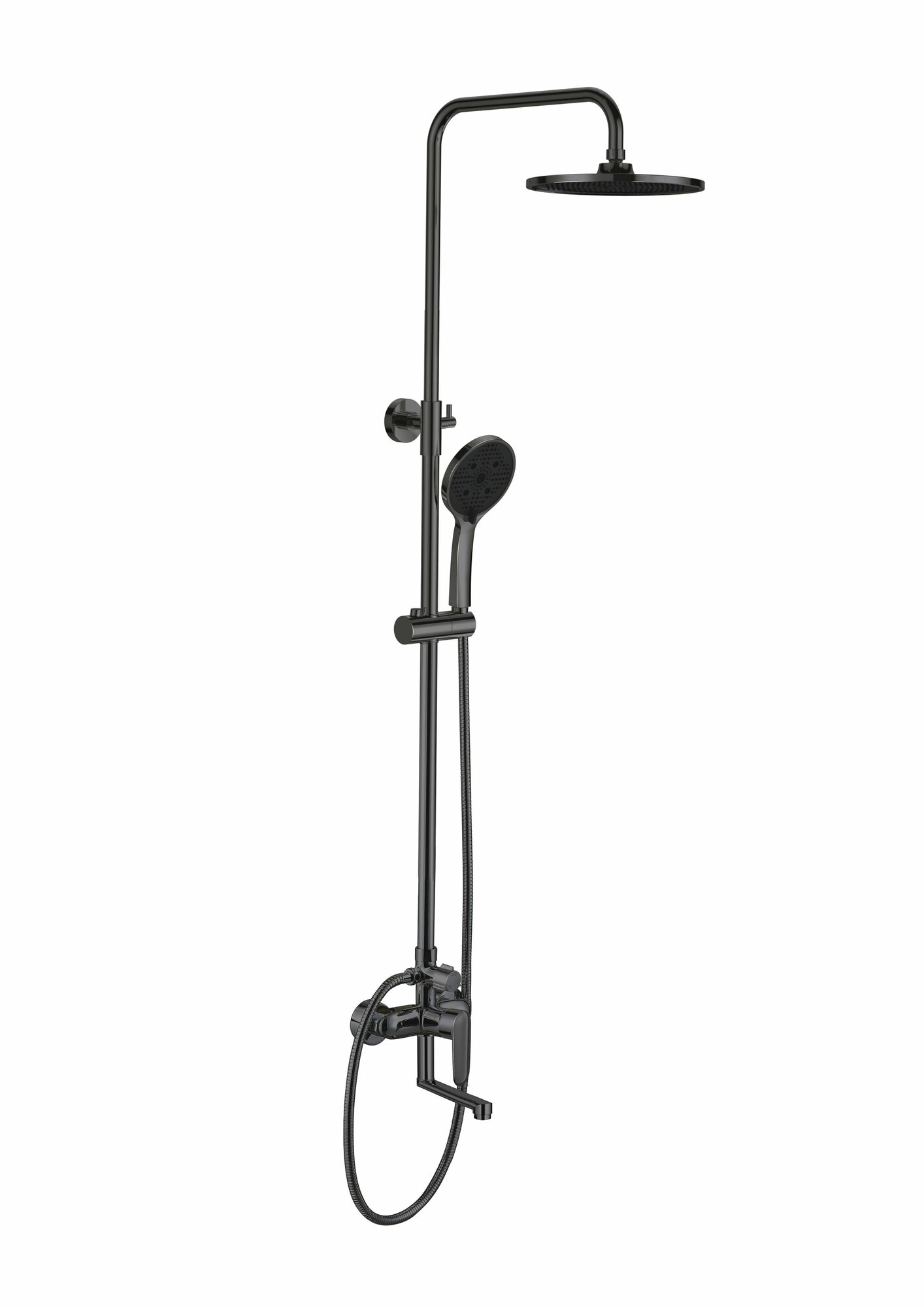 Душевая система со смесителем Lagos Black, арт. ST205LGBL, ESKO