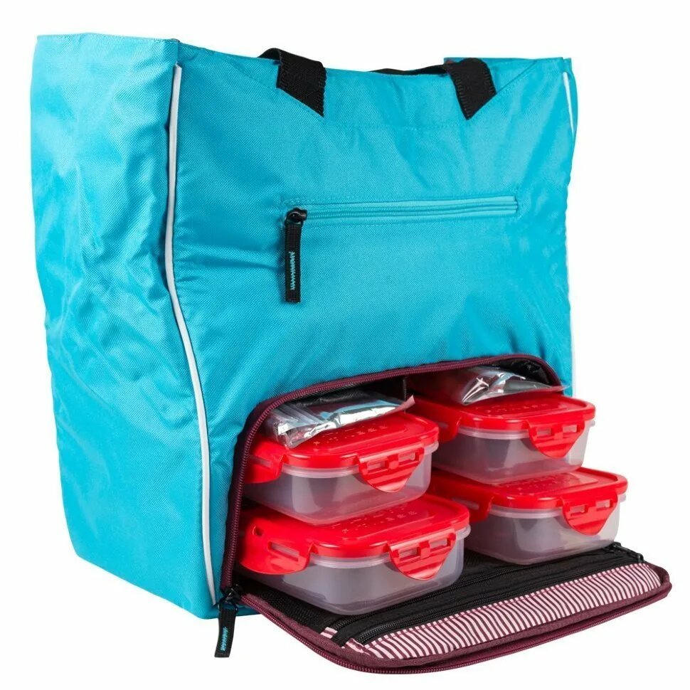 Сумка 6 Pack Fitness Camille Tote (голубой/черный)