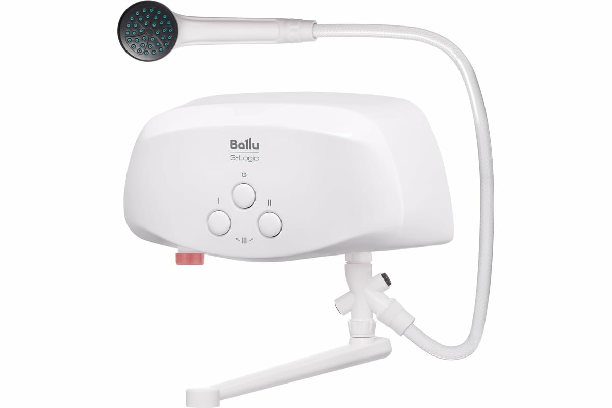 Ballu 3-Logic TS 5,5 кВт проточный водонагреватель с краном и душем НС-1588893