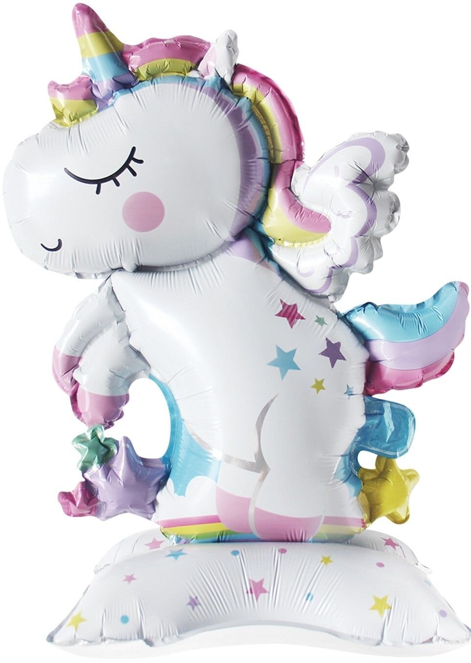 Шар 3D (23'/58 см) Фигура на подставке, Нежный единорог, 1 шт. в уп.