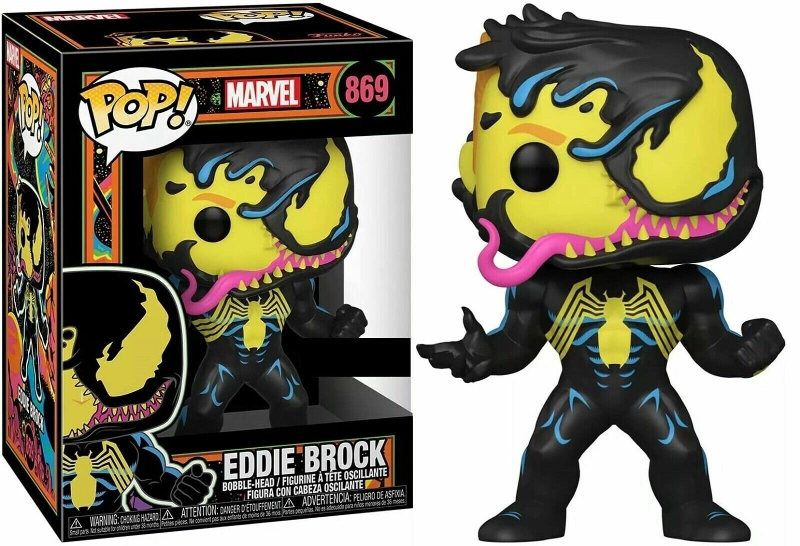 Фигурка Funko POP! Bobble Marvel Black Light Eddie Brock (Exc)