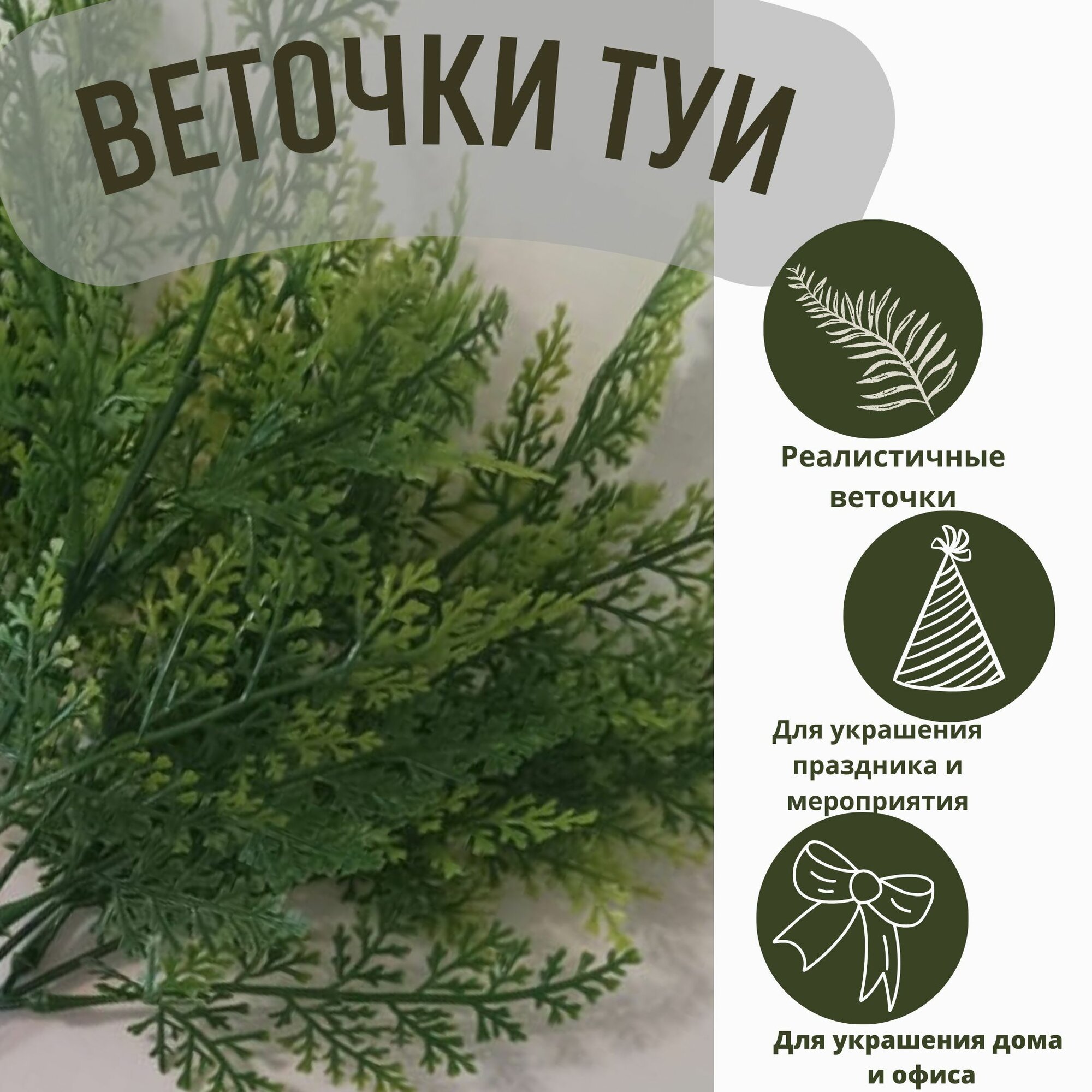 Туя декоративная комплект 3 штуки