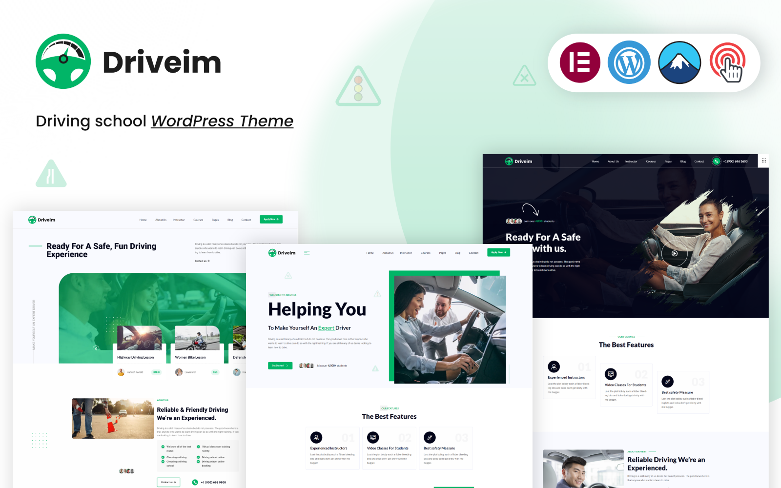 Подарочный сертификат на Шаблон для сайта Вордпресс с демоконтентом Driveim - An Exclusive Driving Training Theme WordPress for Driving Schools!