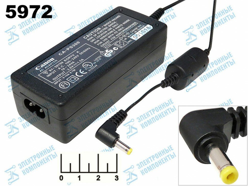 Блок питания 3.6V 1.5A CA-PS300 Canon (4.0*1.7) без шнура (восьмерка) угол