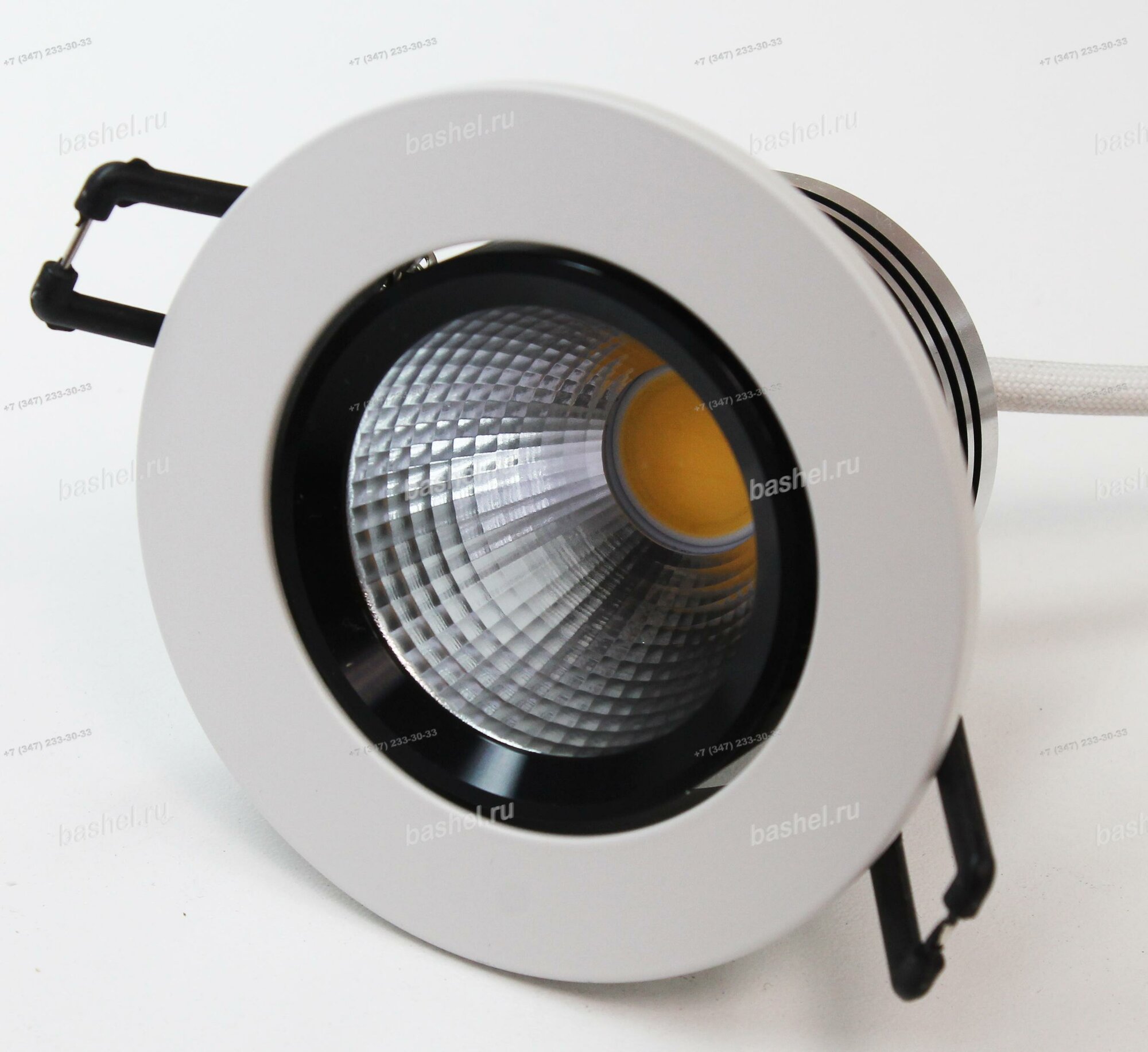 Светильник светодиодный 5W, 600Lm, 4000k, D-86mm, H-60mm BW6-W Day White, корпус белый (встраиваемый d-75mm) [120]
