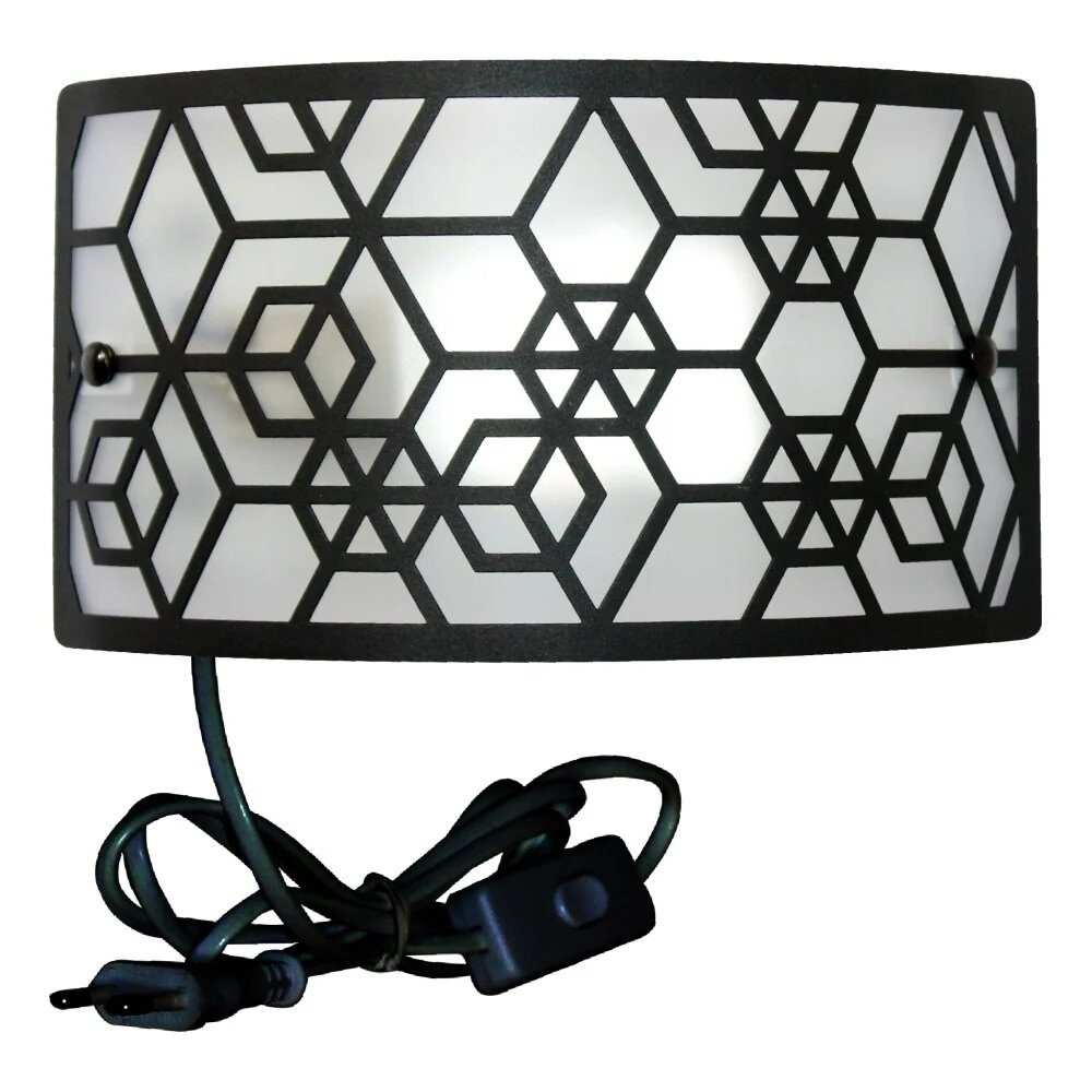 Элетех Нордика 250x140 НББ 06-40 М42 черн. муар /держ. винт /шнур черн. [ИМ] Светильник настенный 1005405244