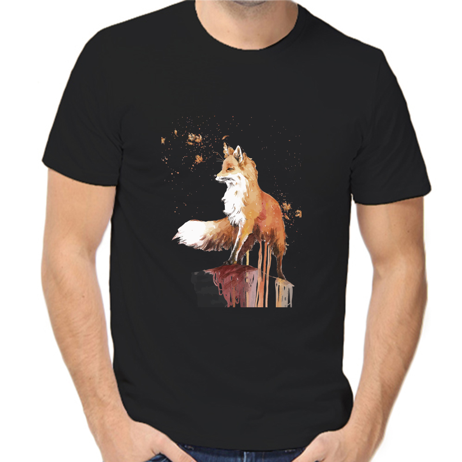 Футболка с картинкой лисы