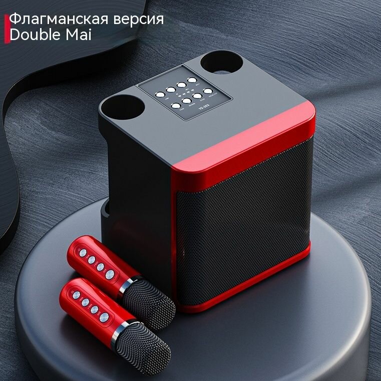 YS203 karaoke audio, караоке-аудио, беспроводной Bluetooth, два микрофона, микрофон-динамик - все в одном устройстве