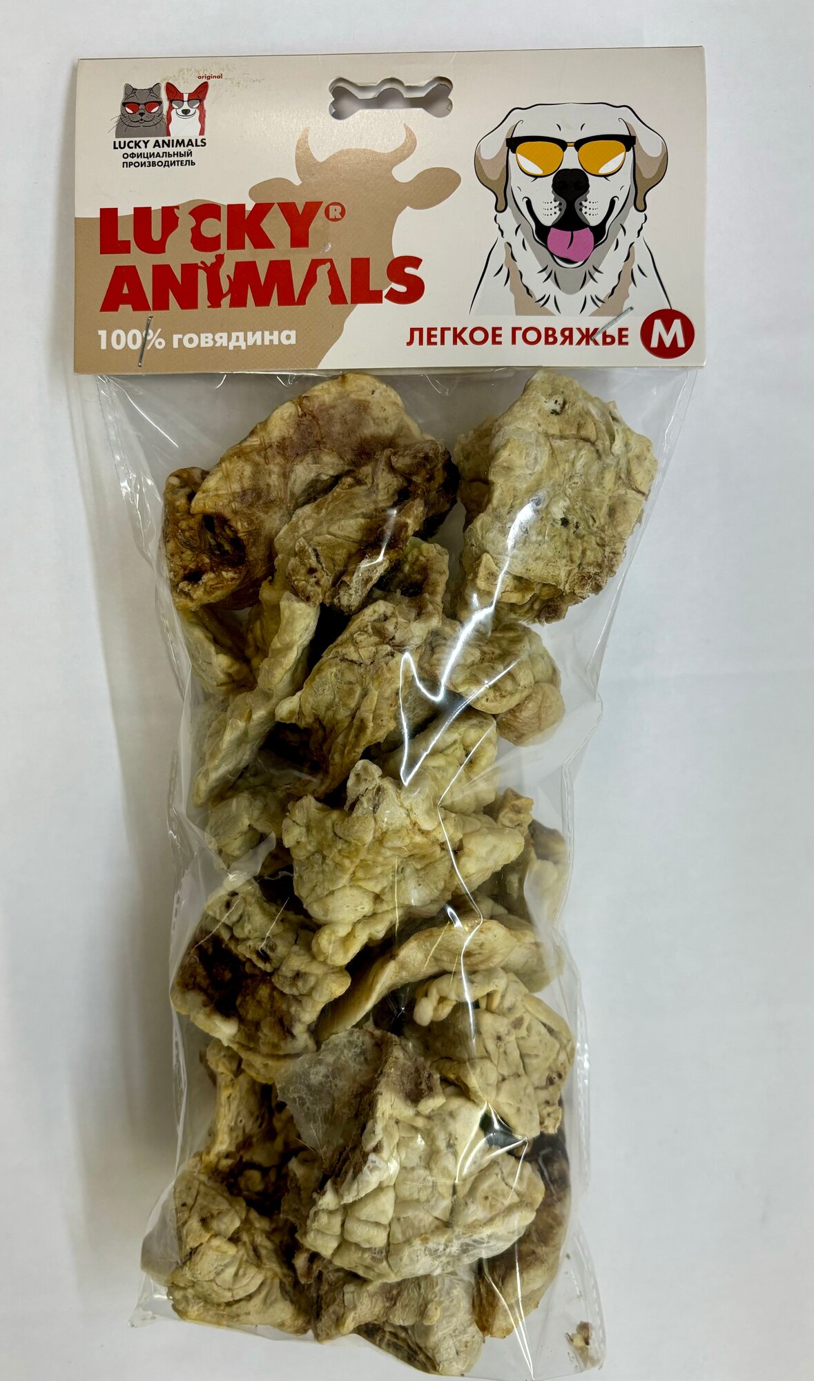 Лакомство для собак всех пород Lucky Animals Легкое говяжье, M