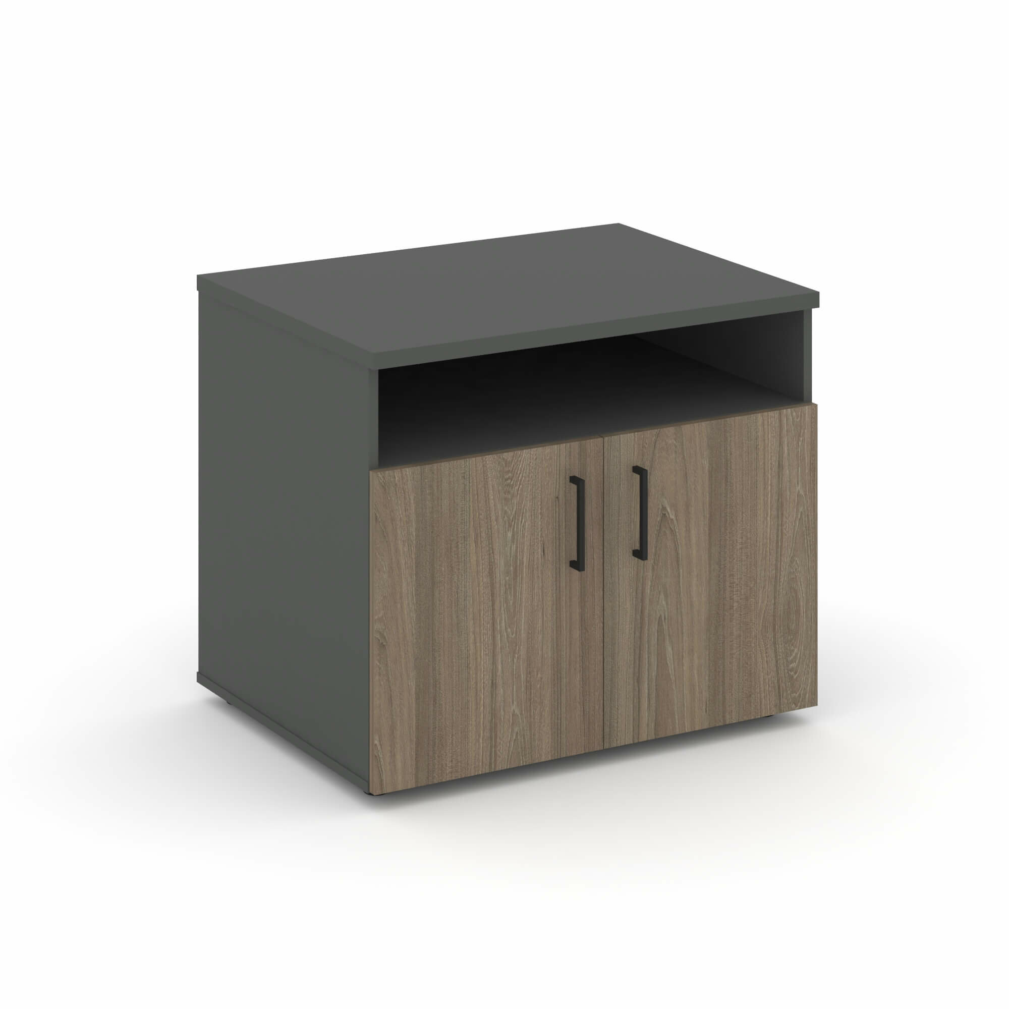 Тумба для оргтехники Стайл Проджект/Style Project Riva SN. TS-001 Антрацит / Вяз Благородный 796*600*680